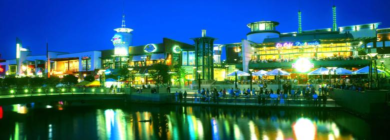 CentrO-Promenade mit Gatronomie